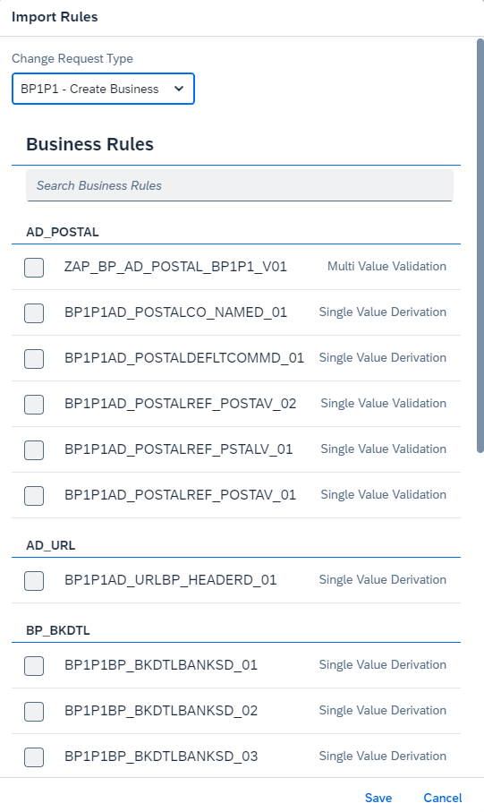 Importing Business Rules – Software Support